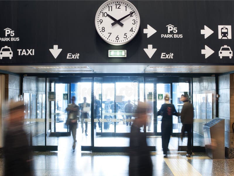 Airport exit stock image. Image of exit, airport, people - 15222375