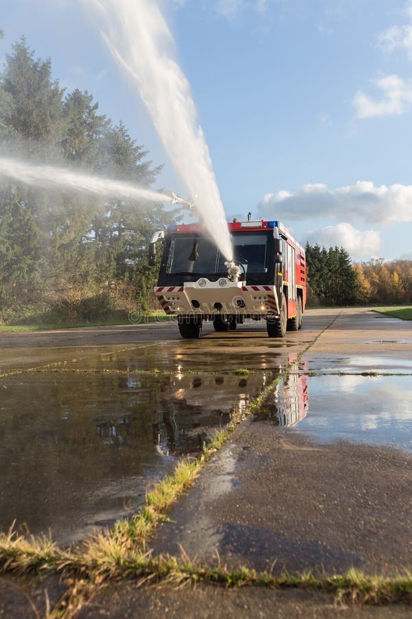 Airport fire truck stock photo. Image of danger, assist - 63128096