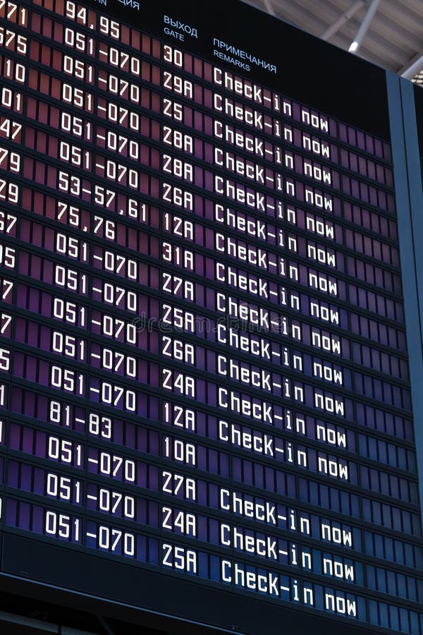 Airport flight information stock photo. Image of display - 25972294