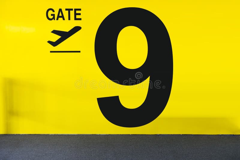Airport Gate Sign stock photo. Image of airplane, waiting - 60975596