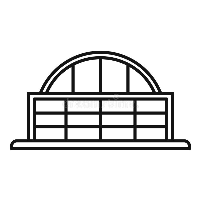 Airport Glass Building Icon, Outline Style Stock Vector - Illustration ...