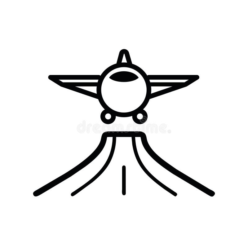 Airport Icon Landing Track Illustration Stock Vector - Illustration of ...