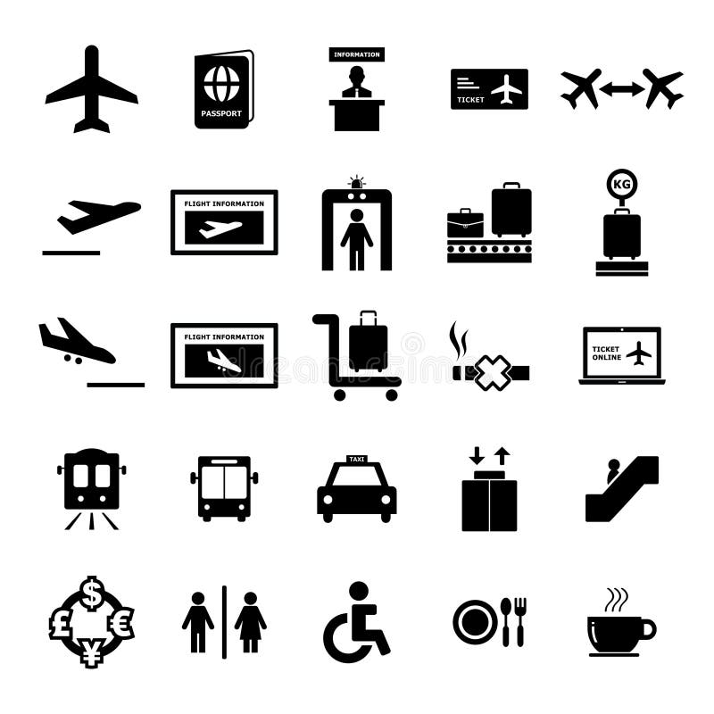 Airport Icon stock illustration. Illustration of check - 35599090