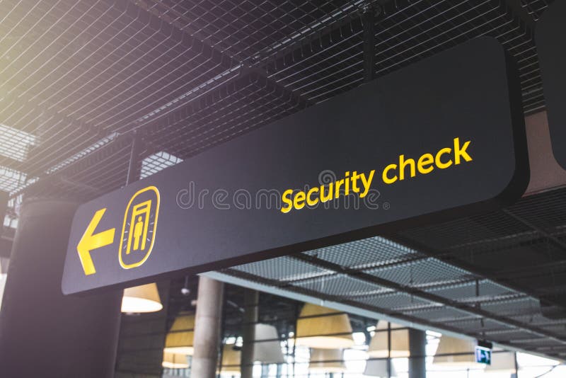 Airport Informaction Signs. Arrow on Information Screen Leading To ...