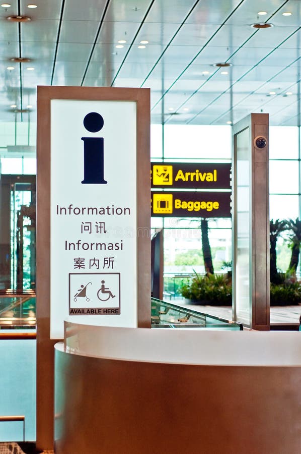 Airport Information Counter Stock Image - Image of arrival, departure ...