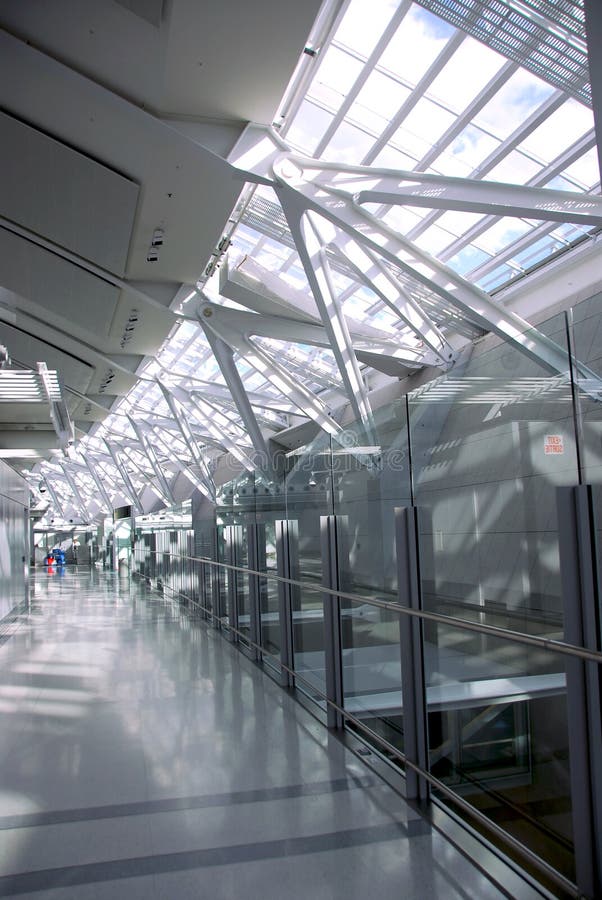 Airport interior stock image. Image of gray, sidewalk - 2066657