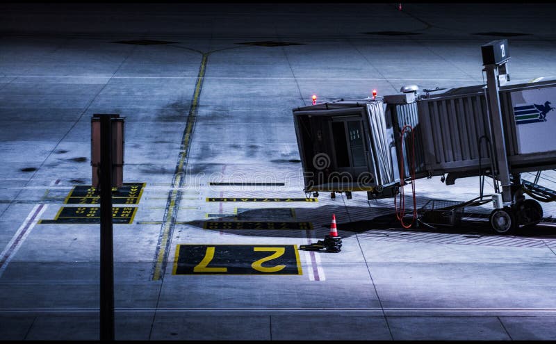 Airport jetway stock image. Image of transportation, loading - 9856423