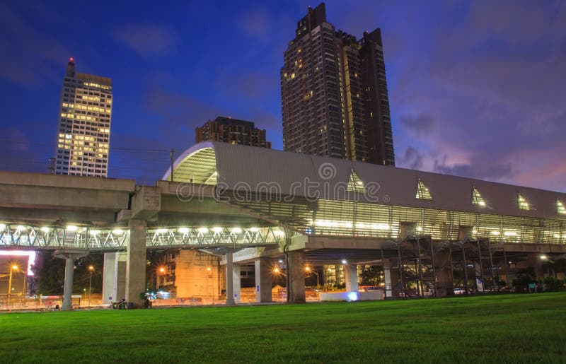 Airport Link Railway Station Stock Photo - Image of building, tower ...