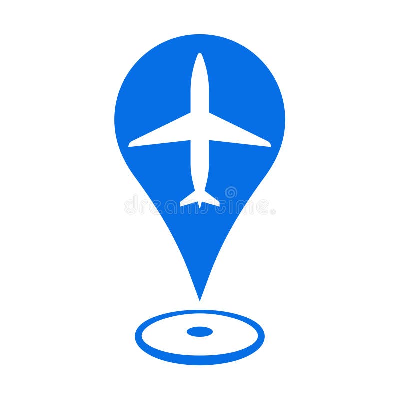 Airport Location Icon for Web and Mobile Stock Vector - Illustration of ...