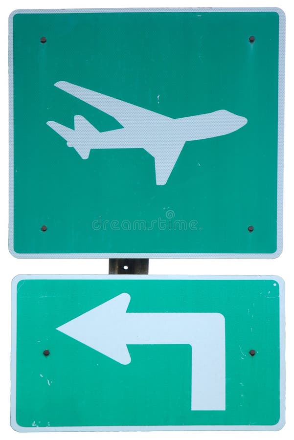 Airport Next Left stock image. Image of isolated, arrow - 1367181