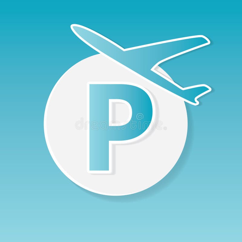 Airport parking icon stock vector. Illustration of parking - 143142625