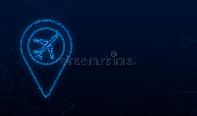 Airport Pin for Concept Design. Pin Point Icon. Map Symbol. Location ...