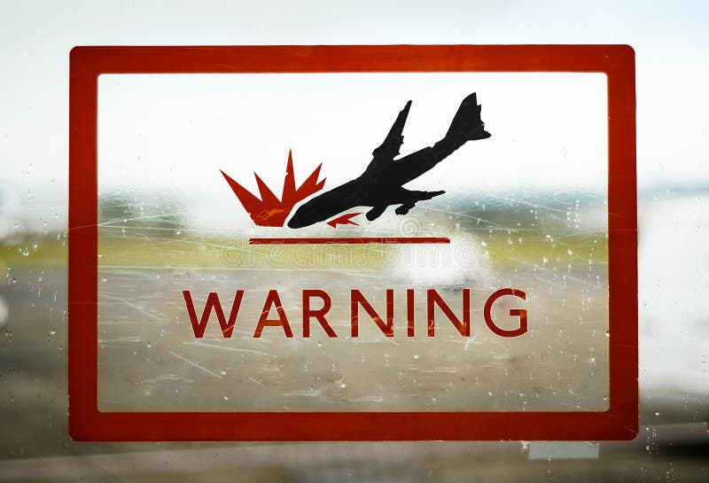 Airport Plane Crash Warning Sign Stock Photo - Image of disaster ...