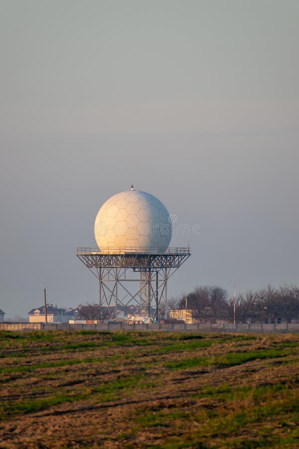 Airport radar tower stock image. Image of radar, outdoor - 135901633
