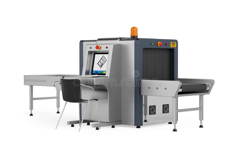 Airport X-ray Security Baggage Scanner. 3d Rendering Stock Photo ...