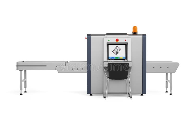 Airport X-ray Security Baggage Scanner. 3d Rendering Stock Image ...