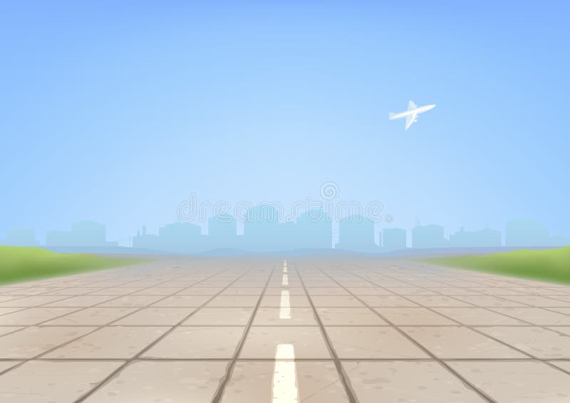 Airport Runway Cartoon