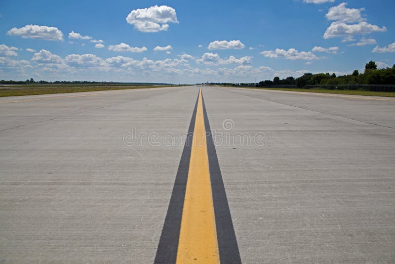 Airport runway stock photo. Image of asphalt, runway, lines - 2221708