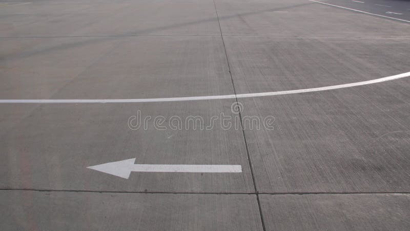 The arrow runway markings stock footage. Video of transport - 159896944