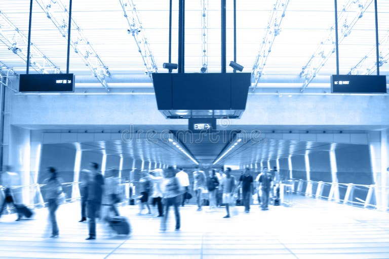 Airport Scene 2 stock image. Image of people, rushing, travel - 349399