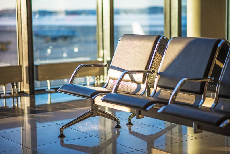 Airport seating area stock photo. Image of black, gray - 50652716