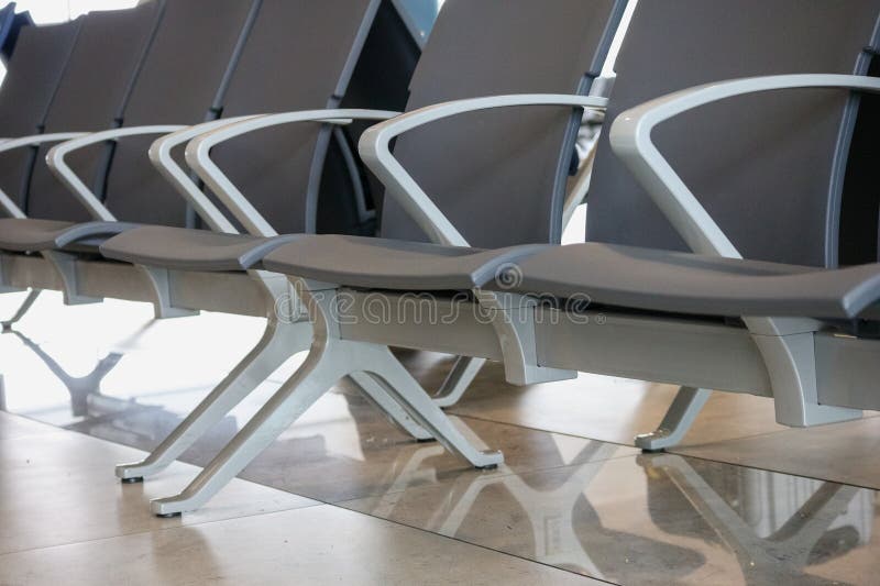 .airport Seats that are Arranged in a Row Stock Image - Image of rest ...