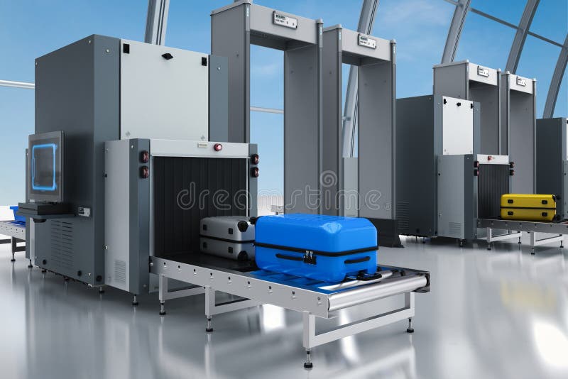 Airport checkpoint stock image. Image of baggage, monitor - 8753321