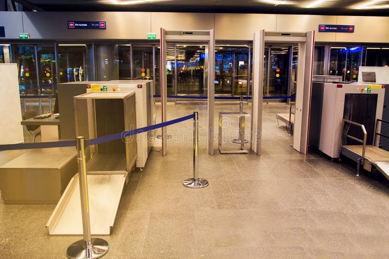 Airport Security. Checkpoint. Passenger. Editorial Stock Image - Image ...