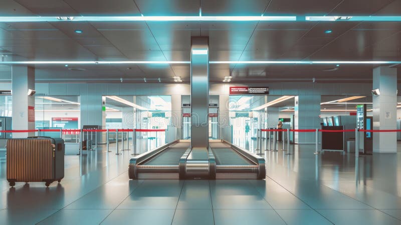 Airport Security Checkpoint with X-Ray Scanner Machine Stock Image ...