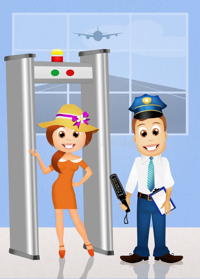 Cartoon Girl With Metal Detector Stock Illustration - Illustration of ...