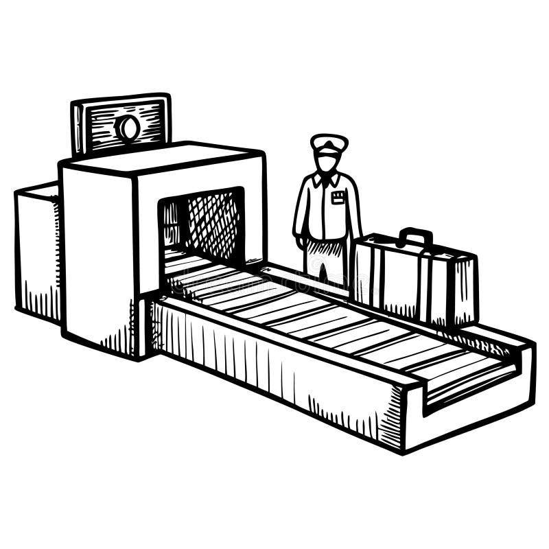 Airport Security X Ray Scanner for Luggage Inspection, Ensuring Safety ...