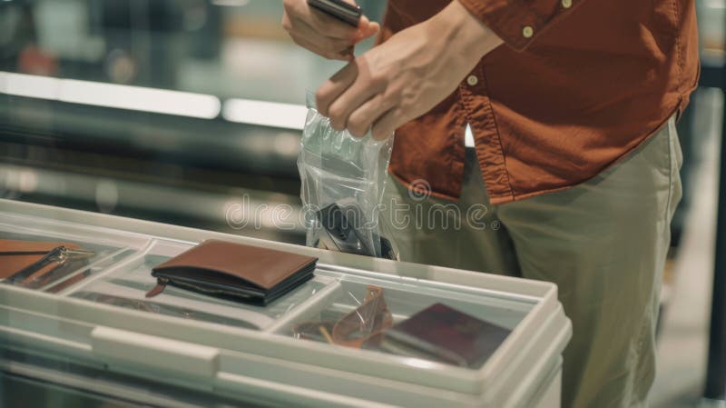 The Airport Security Screening.AI Generated Image Stock Image - Image ...