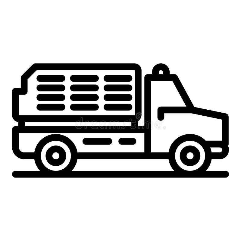 Airport Service Van Icon, Outline Style Stock Vector - Illustration of ...