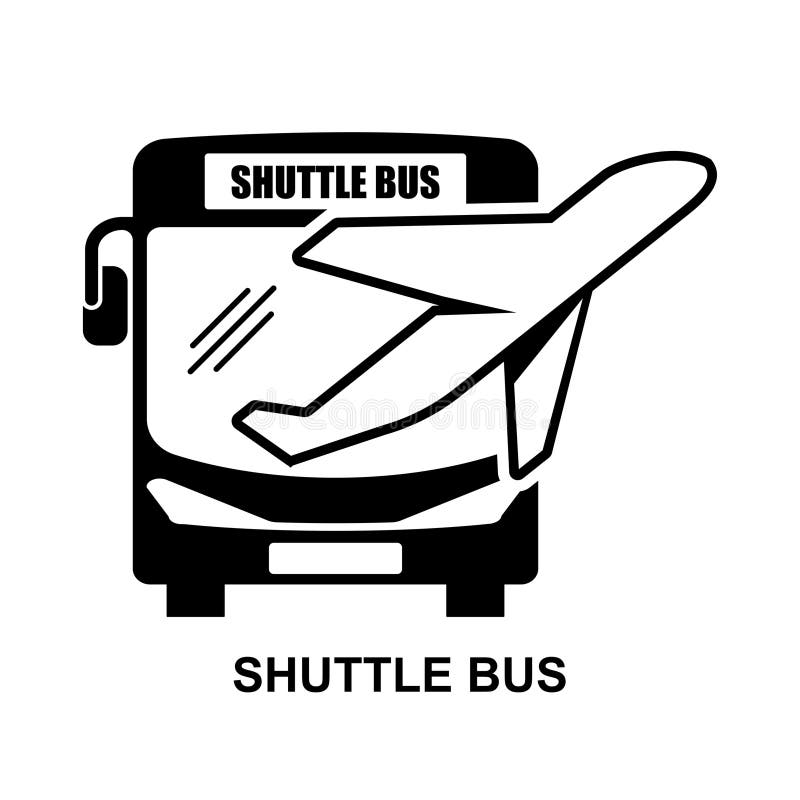 Airport Shuttle Bus Icon. Airport Transport Service Isolated on ...