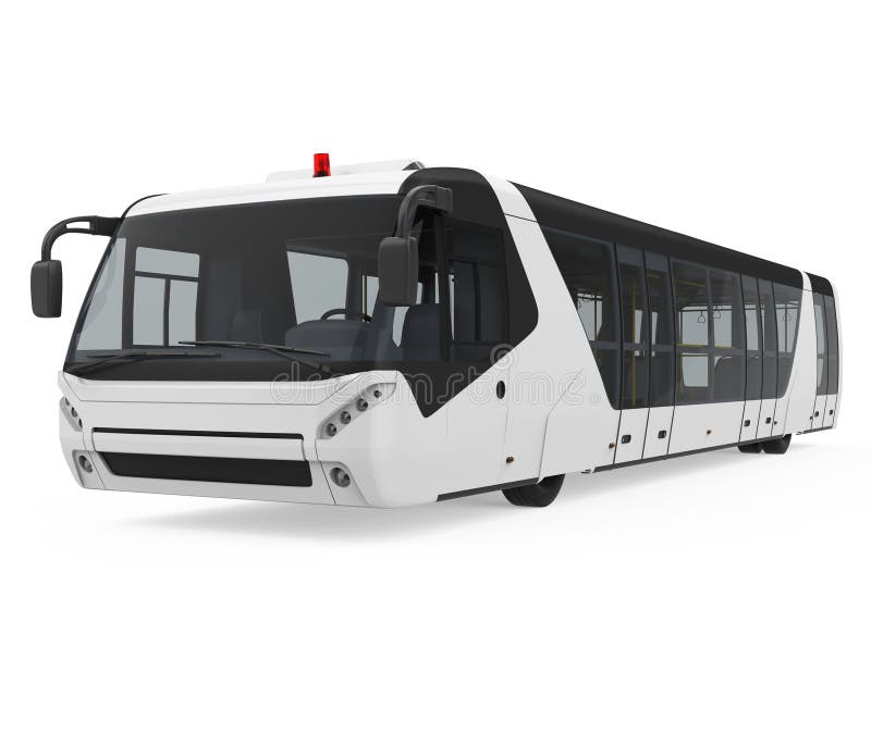 Airport Shuttle Bus Isolated Stock Illustration - Illustration of wheel ...