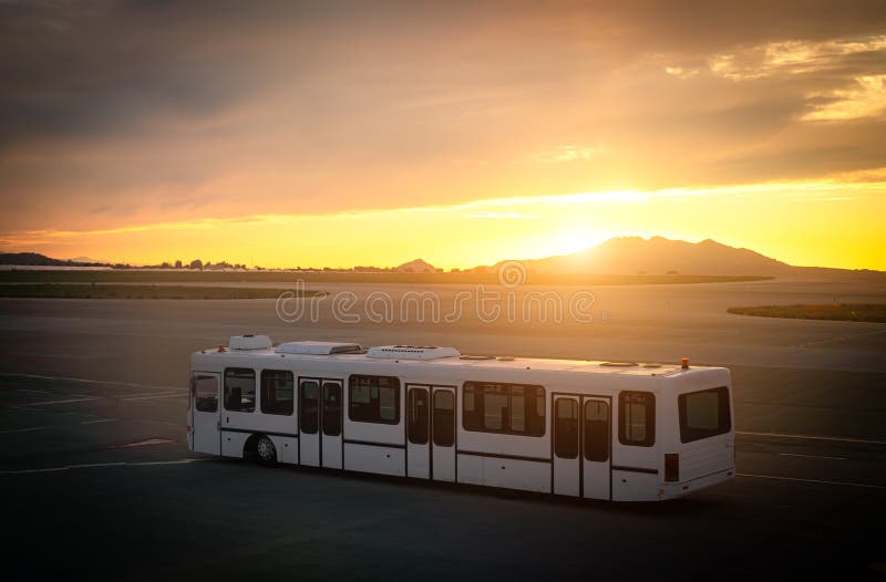 Airport shuttle bus stock photo. Image of carrier, transport - 300931210