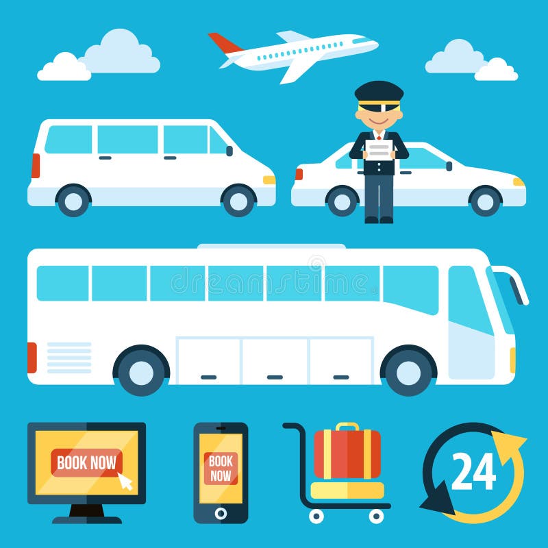 Airport Shuttle stock vector. Illustration of service - 71307258