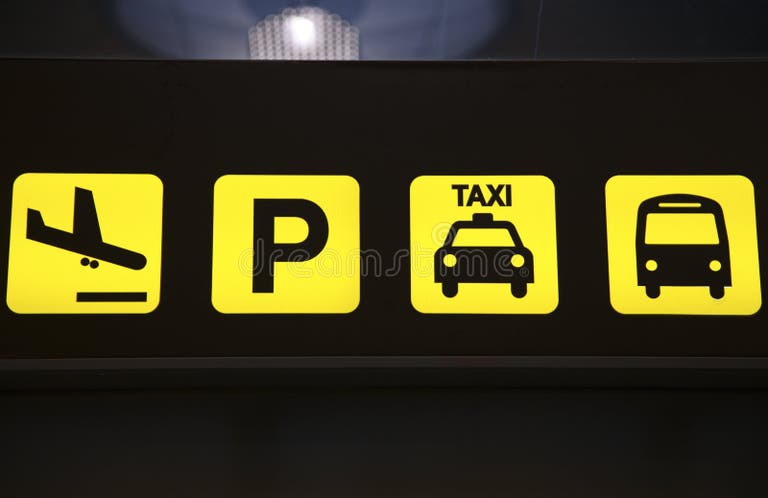 Airport Sign stock image. Image of plane, airplane, taxi - 10973047