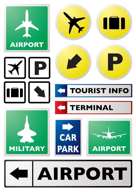 Airport sign stock illustration. Illustration of arrival - 5486727