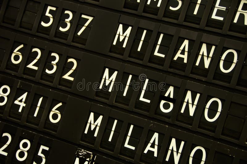 Airport Sign - Flight Information Stock Image - Image of check, sign ...