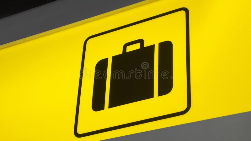 Airport sign luggage stock photo. Image of pictogram, travel - 5543888