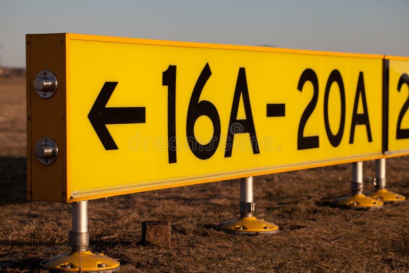 No Entry Sign at the Runway of the Airport with Ocean in Background ...