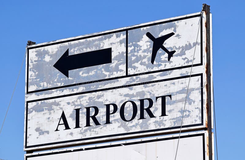 Airport sign stock photo. Image of airplane, outdoors - 58148344