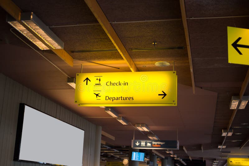 Airport sign stock image. Image of directional, hall - 56985001
