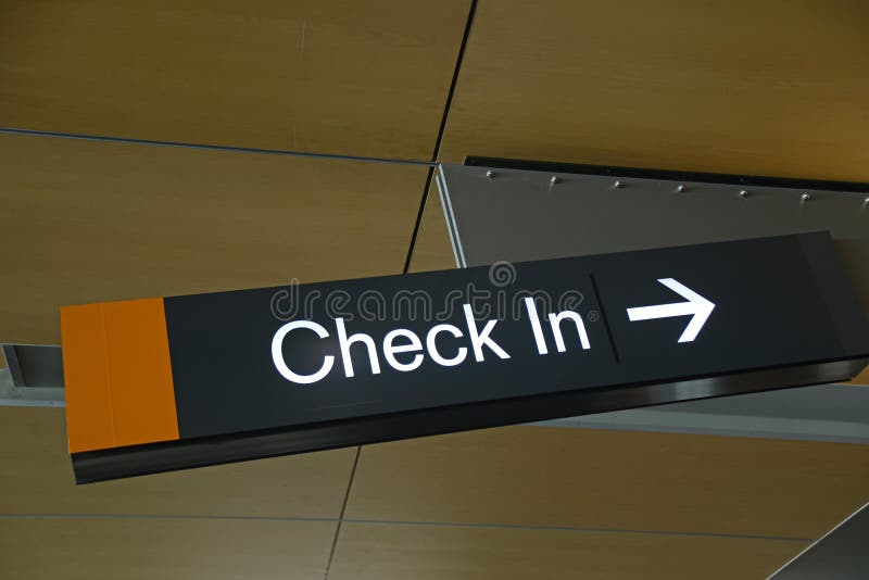 Airport Signage at an International Airport Stock Image - Image of ...