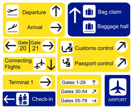 Airport Signs Stock Illustrations – 4,303 Airport Signs Stock ...