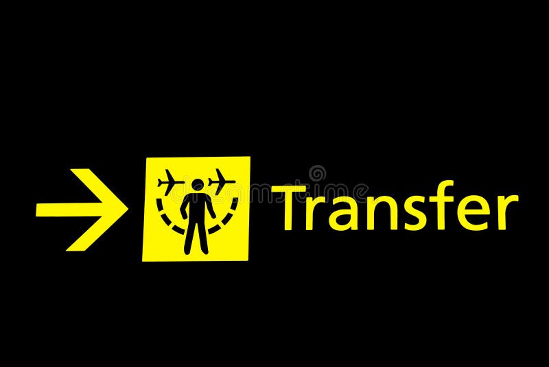 Airport signs - transfer stock image. Image of arrow, travel - 6922399
