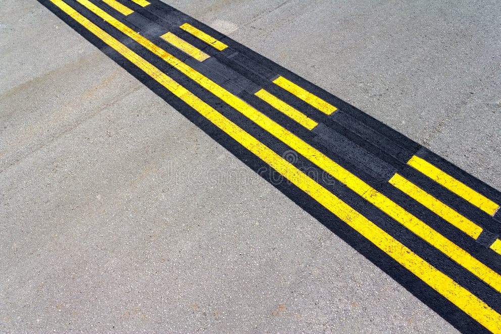 Airport stop lines stock image. Image of black, diagonal - 28051617