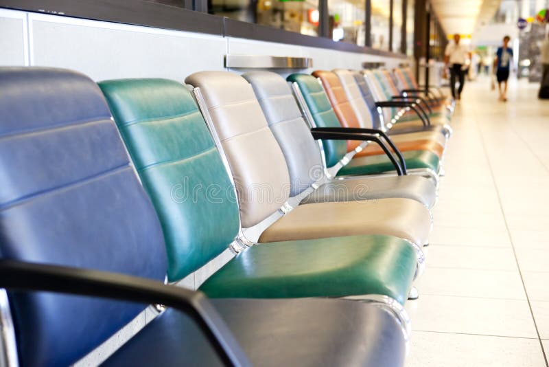 Airport Terminal Chair stock photo. Image of green, indoors - 14779788