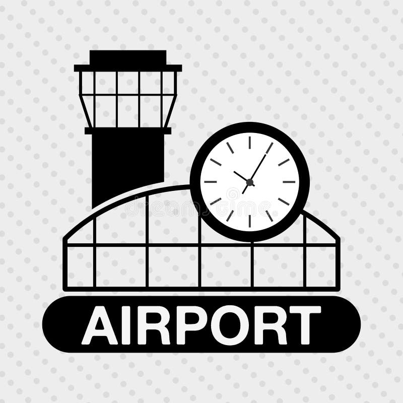 Airport terminal design stock illustration. Illustration of symbol ...